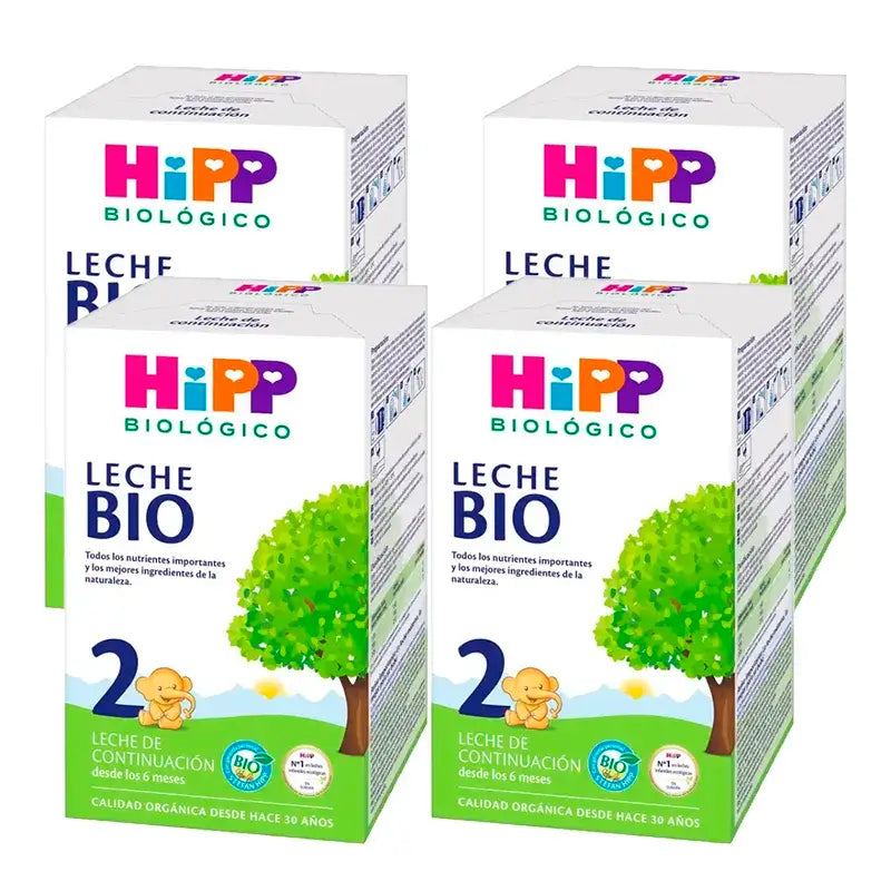 Compra Hipp Leche 2 De Continuación Bio, Pack 4 x 600 gr al mejor precio.
