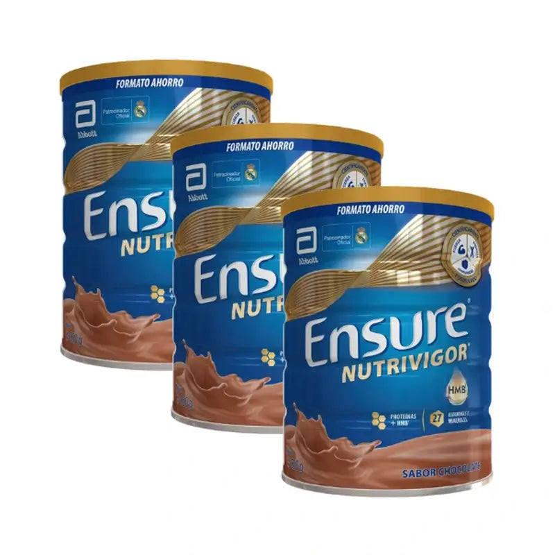 Compra Ensure Nutrivigor Chocolate Latas, Pack 3X850 Gr al mejor precio.