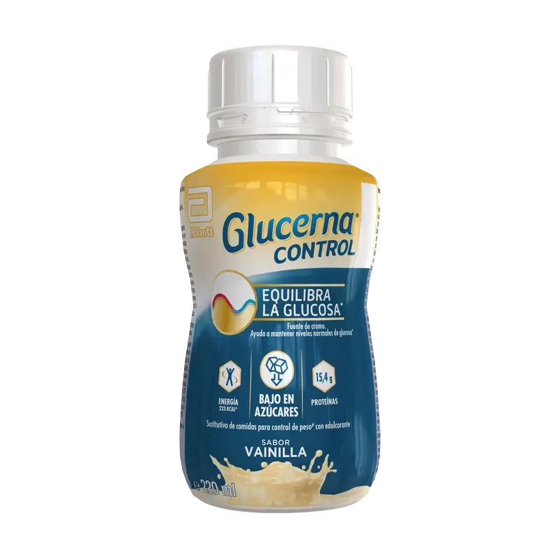 Compra Glucerna Control Sabor Vainilla, 4 Botellas x 220 ml al mejor ...