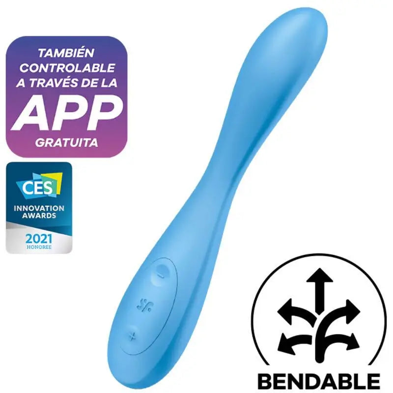 Compra Satisfyer Connect G-Spot Flex 4+ Multi Vibrador App - Azul al mejor precio.