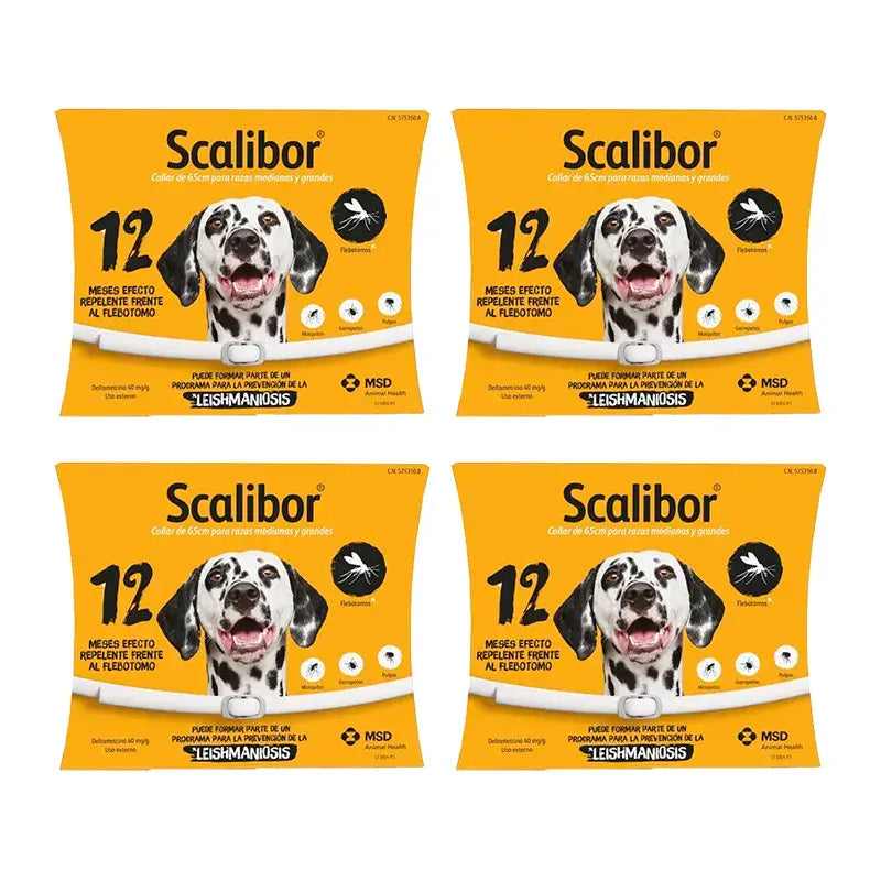 Compra Scalibor Collar Antiparasitario Perros 65 Cm, Pack 4 Unidades al ...